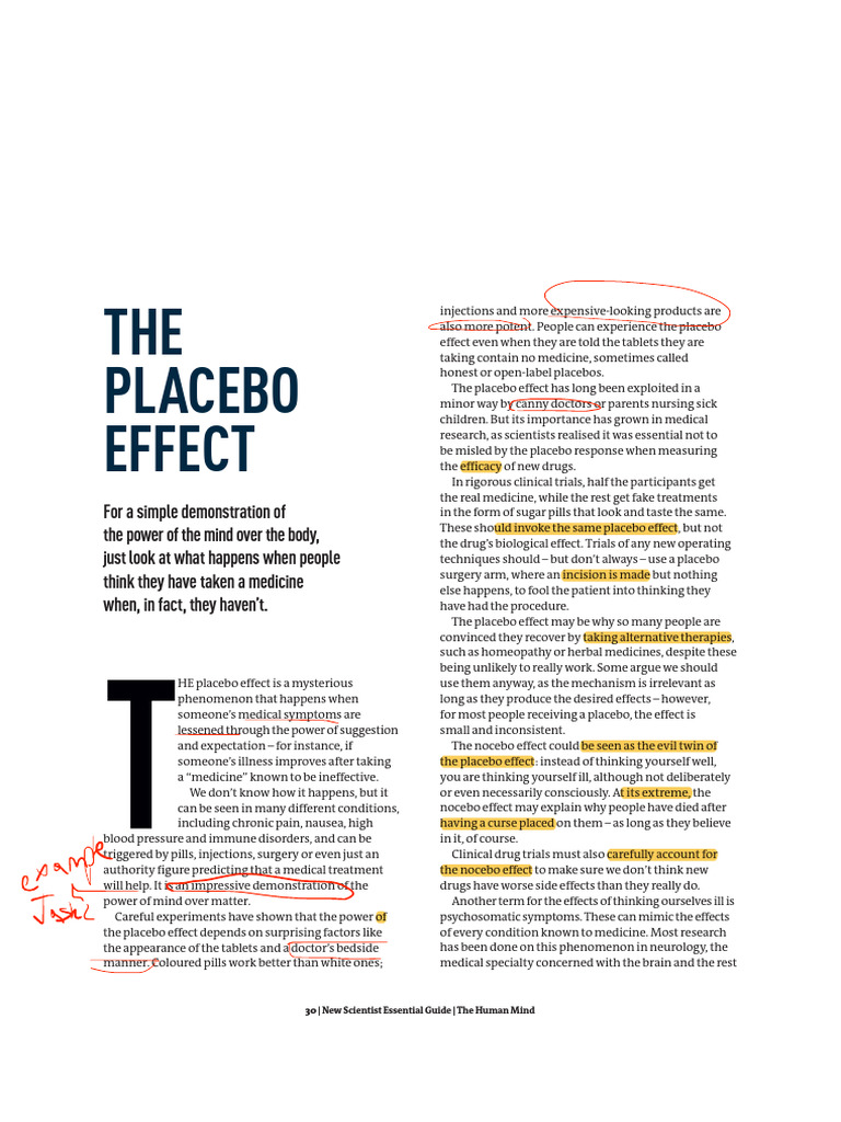 The Placebo Effect | PDF | Placebo | Causes Of Death