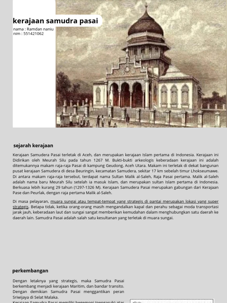 Sejarah Kerajaan Samudera Pasai | PDF | Sejarah