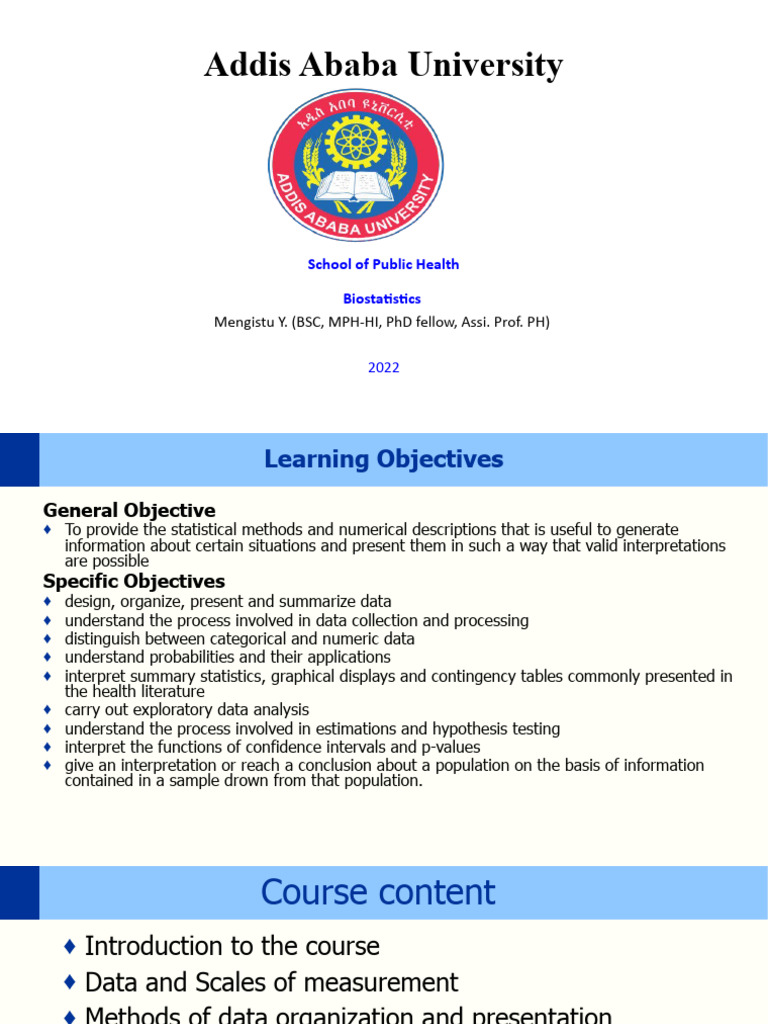 1 Introduction To Biostatistics | PDF | Level Of Measurement | Statistics