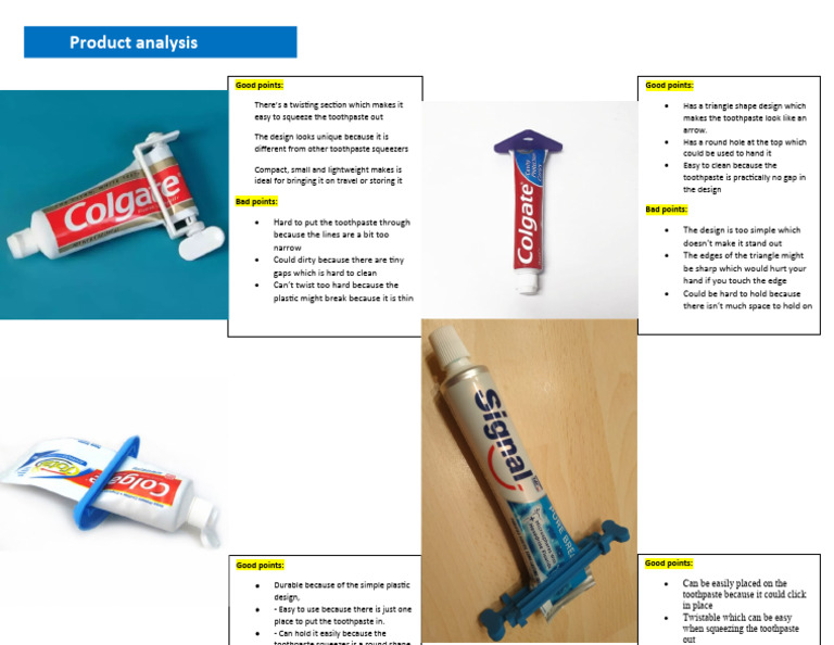 Toothpaste Squeeze Summative Tasks | PDF