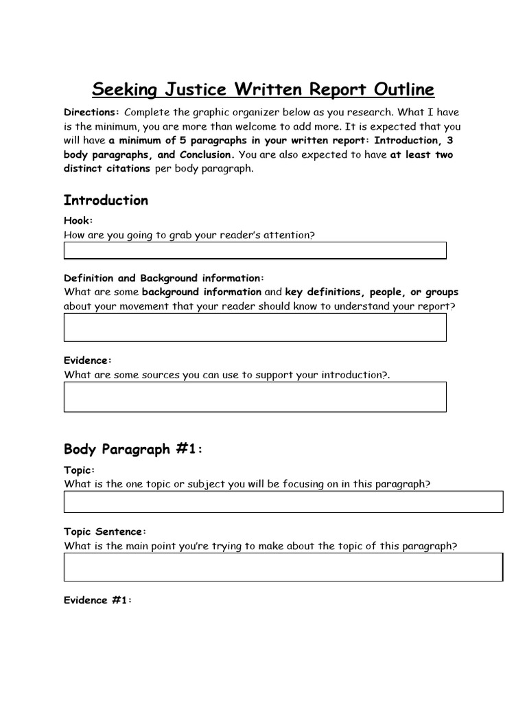 SeekingJustice WrittenReport Outline | PDF | Citation