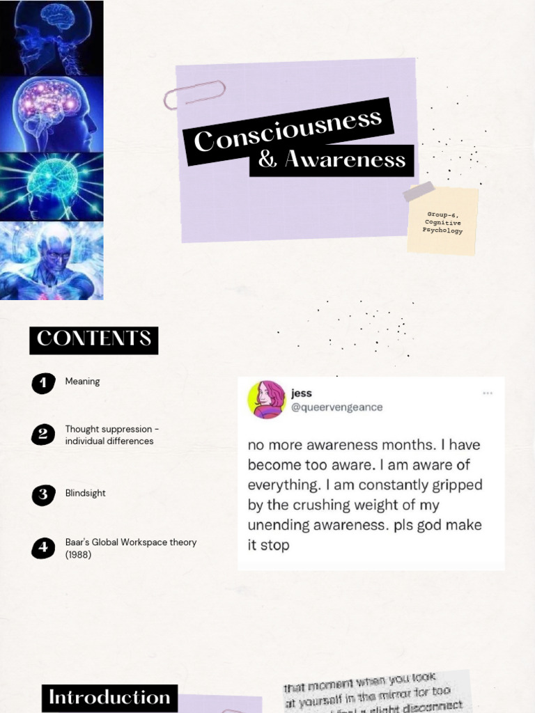 GROUP 6 Consciousness and Awareness PPT ...