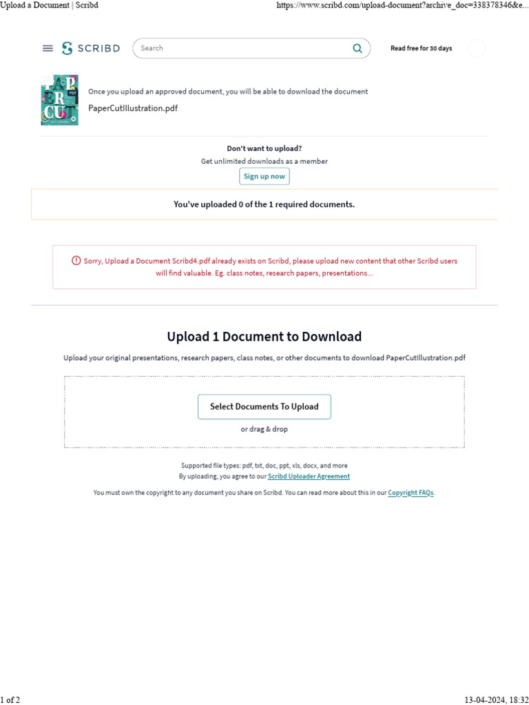 Upload A Document Scribd5 | PDF | Scribd | Cyberspace