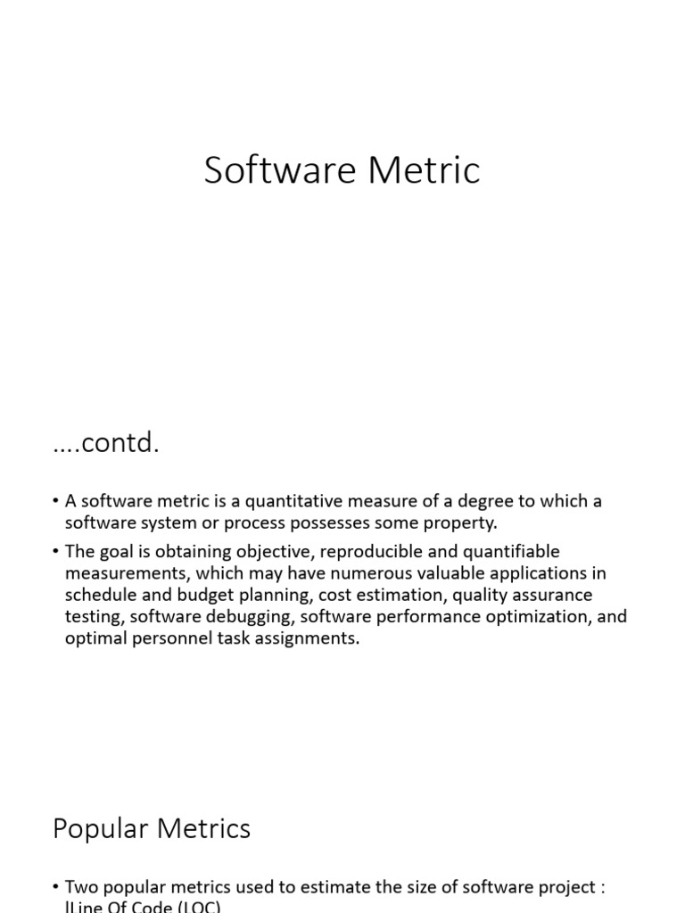 Software Metric | PDF | Source Code | Computer Program