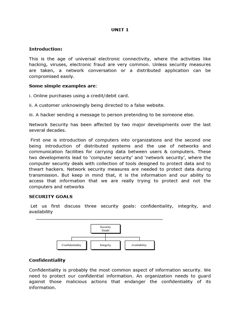 UNIT1 | PDF | Cryptography | Key (Cryptography)