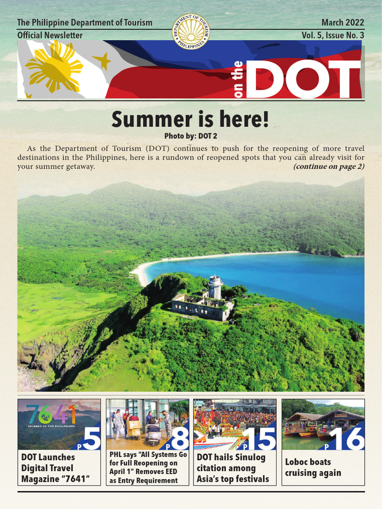 On The DOT - The Official Newsletter of The Department of Tourism ...