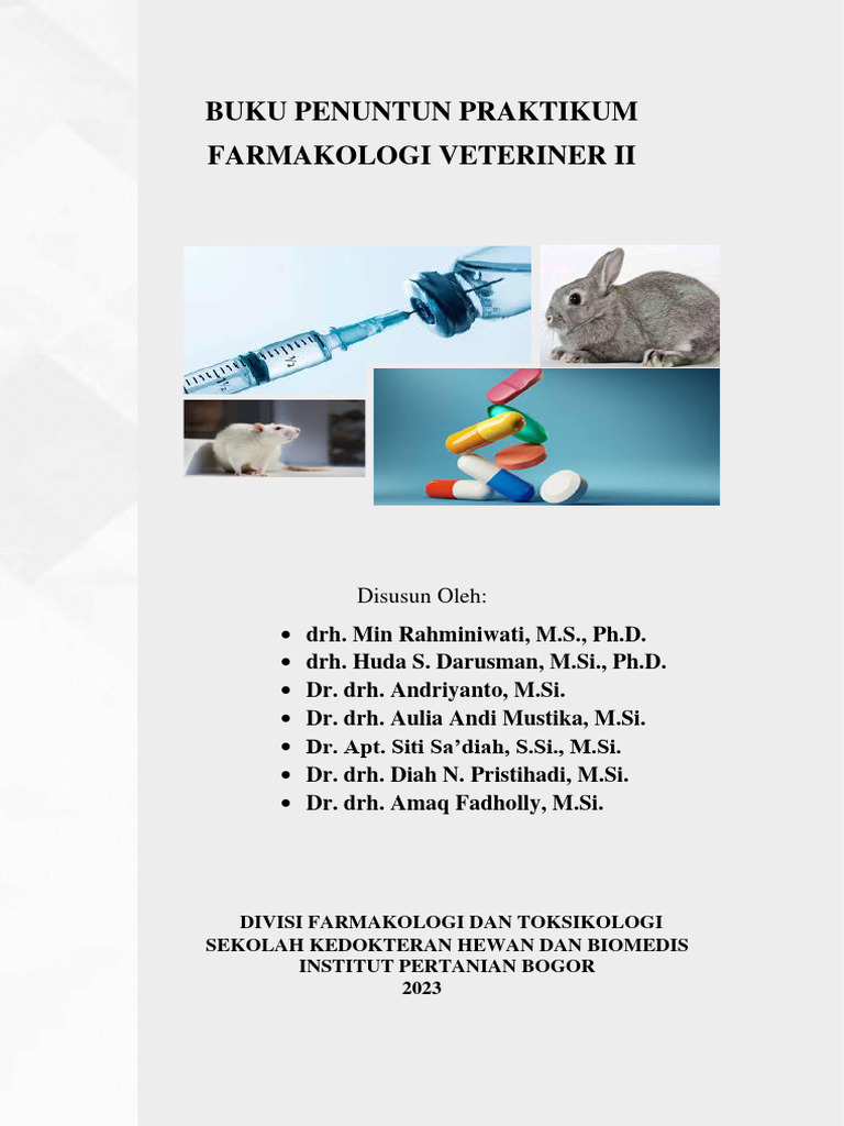Buku Penuntun Praktikum Farmakologi Veteriner II 2023 | PDF | Pengembangan Diri | Kesehatan Holistik