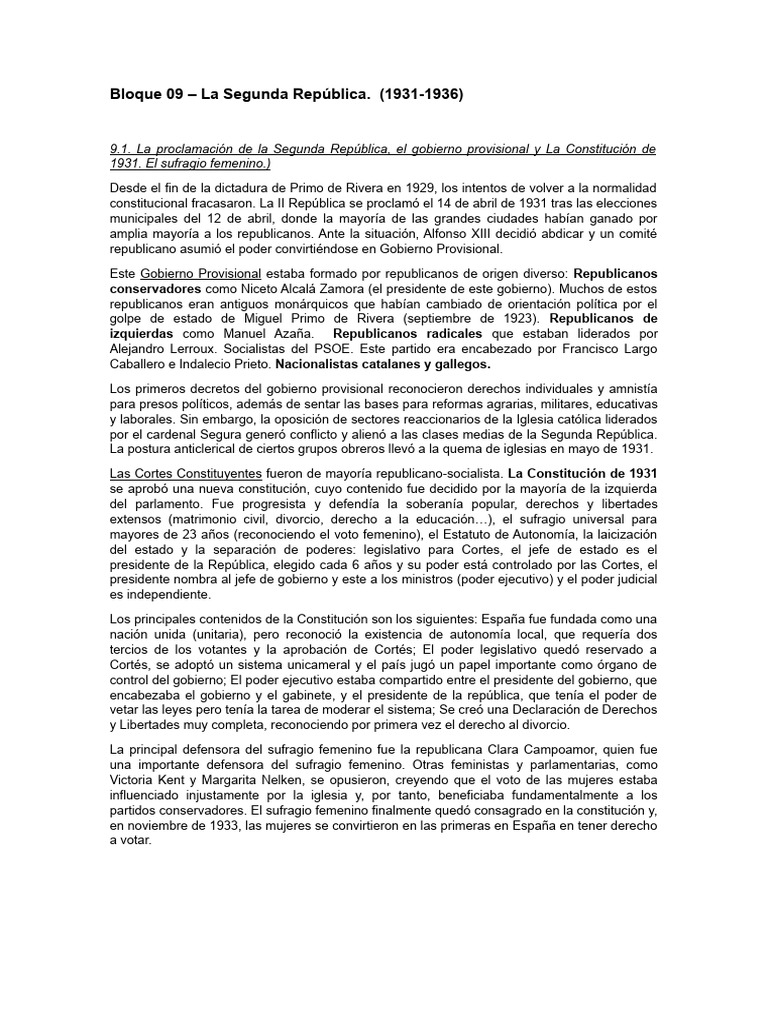 Bloque 09 | PDF | Francisco franco | guerra civil Española