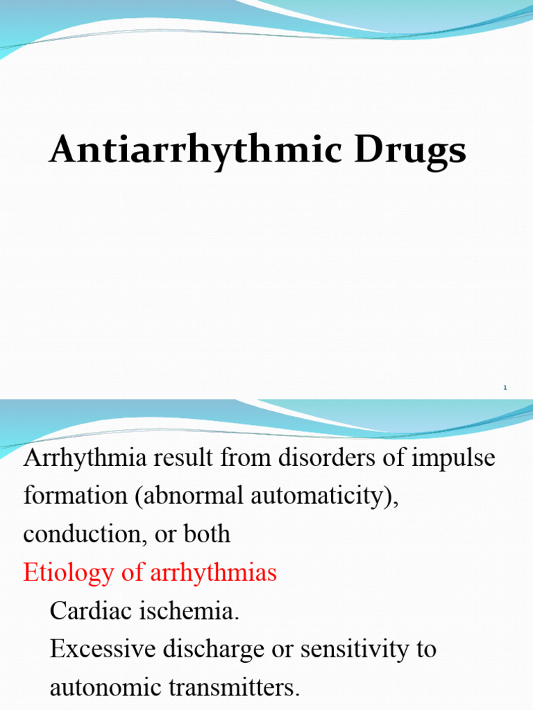 Antiarrhythmics SPMMC | PDF | Cardiovascular Diseases | Cardiology
