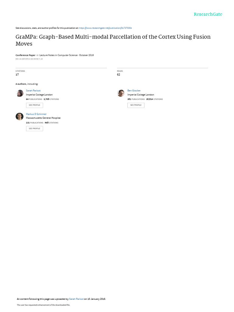 GraMPa Graph-Based Multi-Modal Parcellation of The | PDF | Functional ...