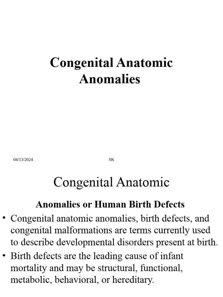 Congenital Anatomic Anomalies 2014 Fikirselam | PDF | Ploidy | Chromosome