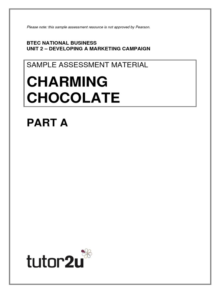 BTEC Unit 2 AdSam Charming Chocolate | PDF | Chocolate | Brand