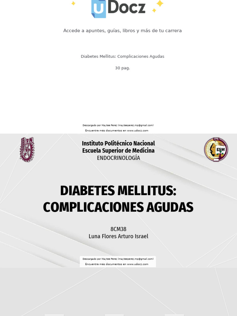 DM Complicaciones Ag 567033 Downloadable 392652 | PDF | Hipoglucemia ...