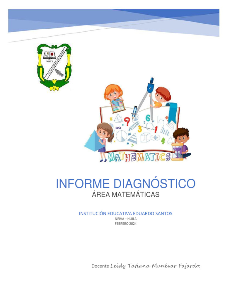 Informe Diagnóstico Matemáticas 2024 | PDF | Matemáticas