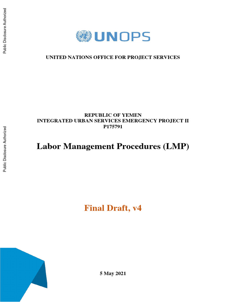 Labor Management Procedures Integrated Urban Services Emergency Project ...
