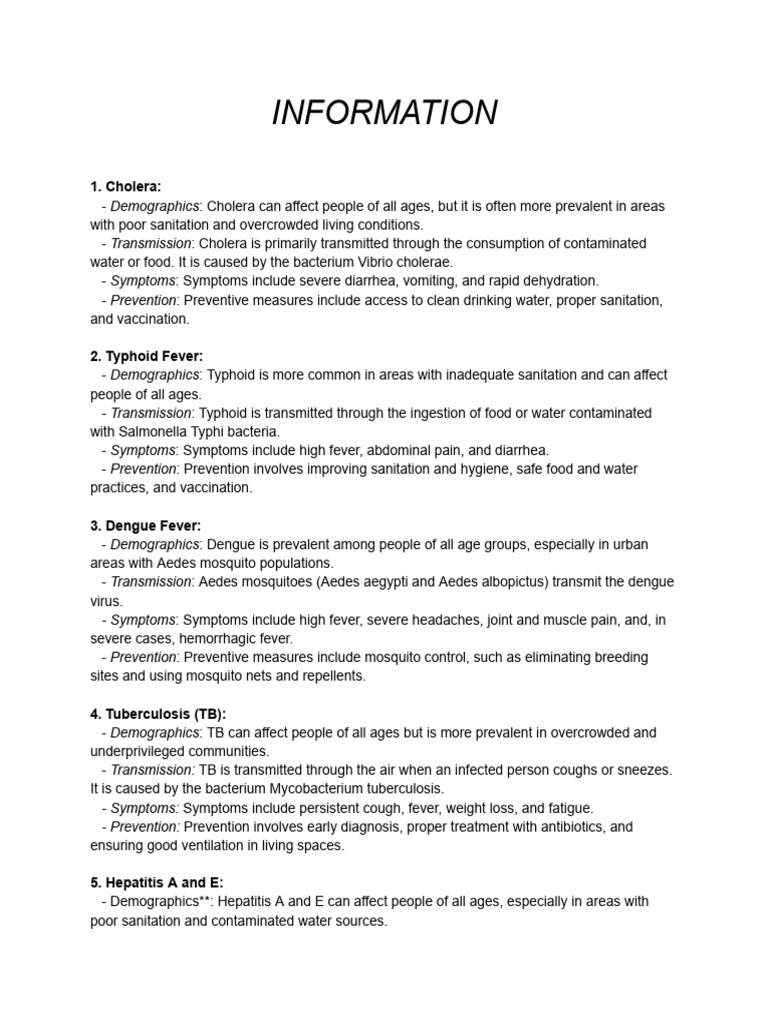 Bio Project | PDF | Tuberculosis | Cholera