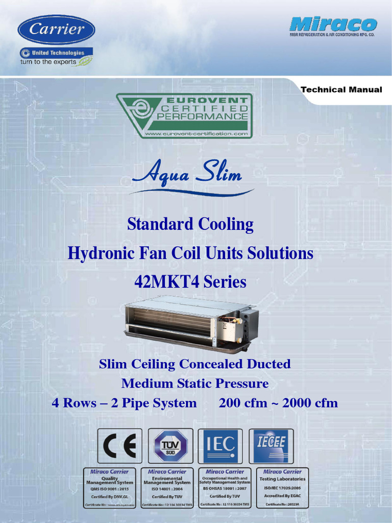 FCU Slim 4 Rows Standard | PDF | Pipe (Fluid Conveyance) | Water