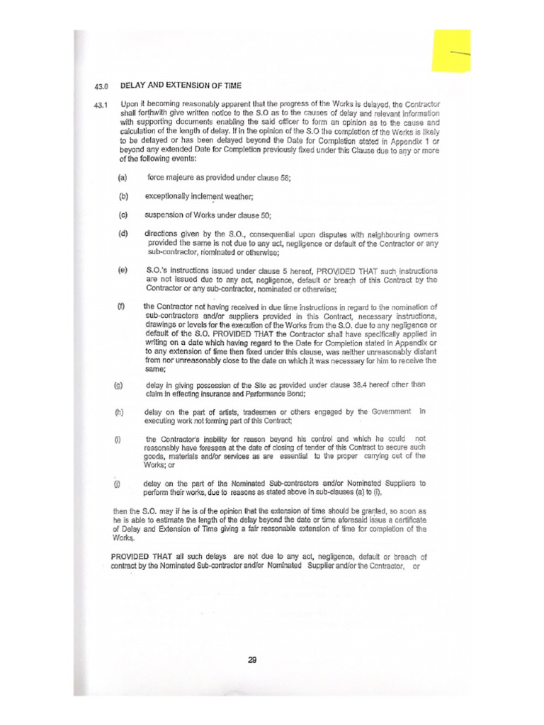 Delay and Extension of Time | PDF