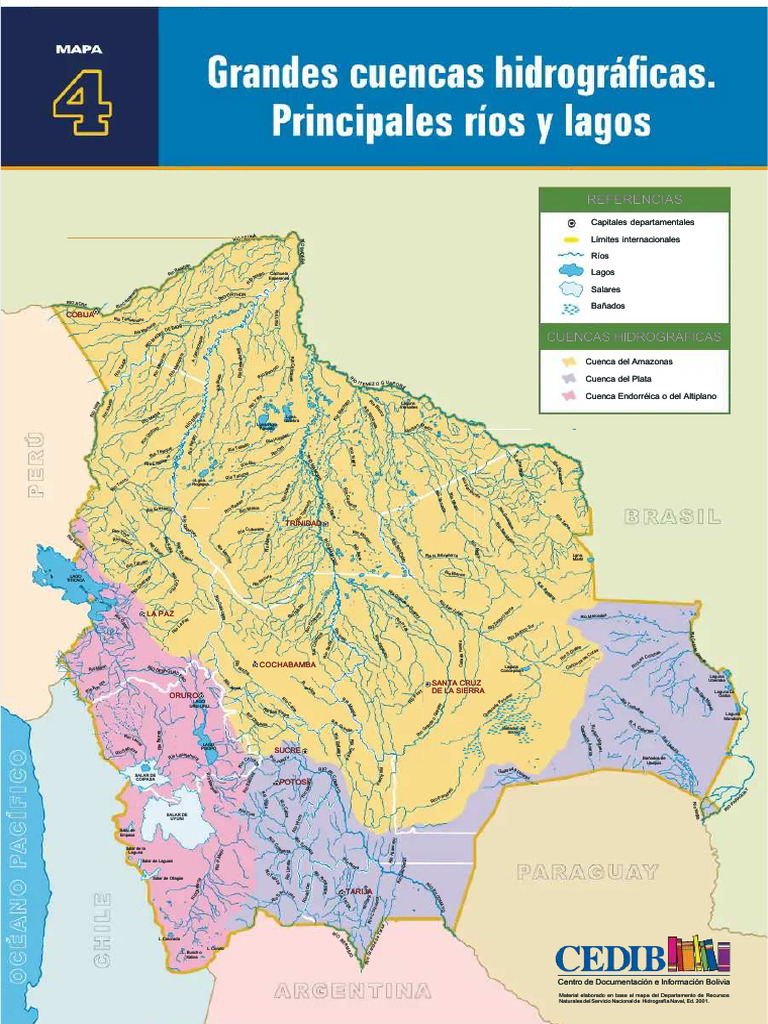 PDF Un Mapa de La Geografia Fisica de Bolivia Que Muestra Sus ...