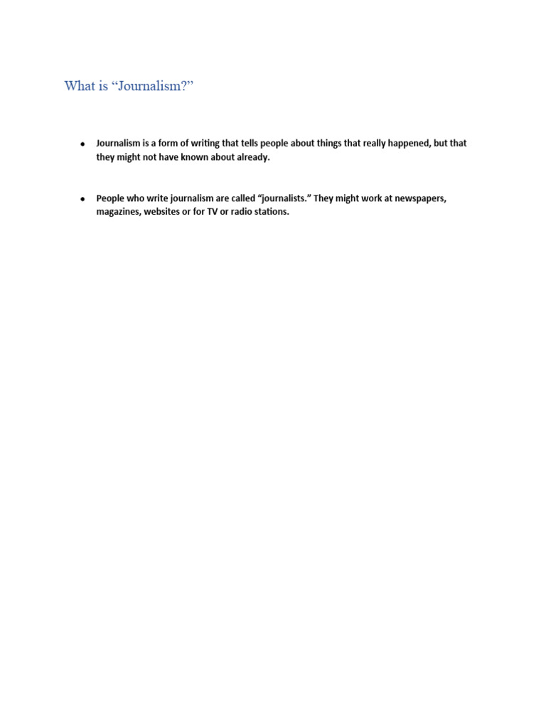 Journalism Assignment 1 | PDF | Politics | History