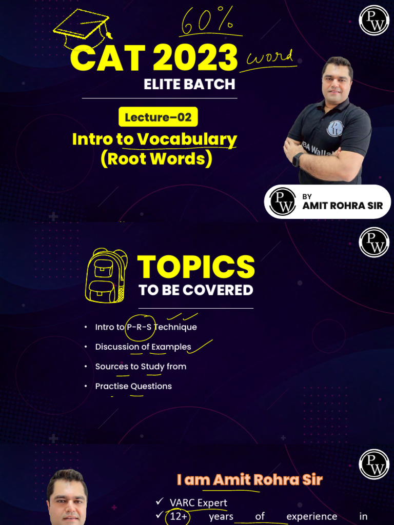 Introduction 02 - Intro To Vocabulary - Root Words - Class Notes - MBA ...