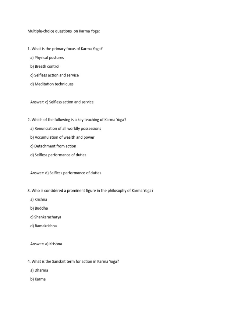 karma Yoga | PDF | Yoga | Karma