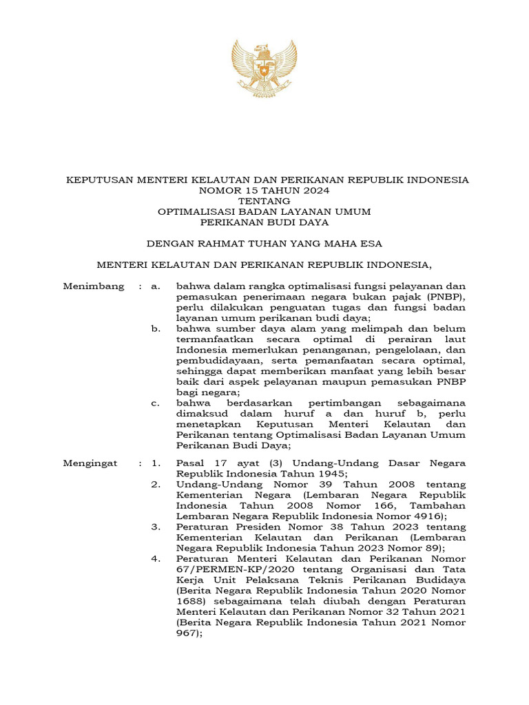 Kepmen 15 Tahun 2024 Pdf
