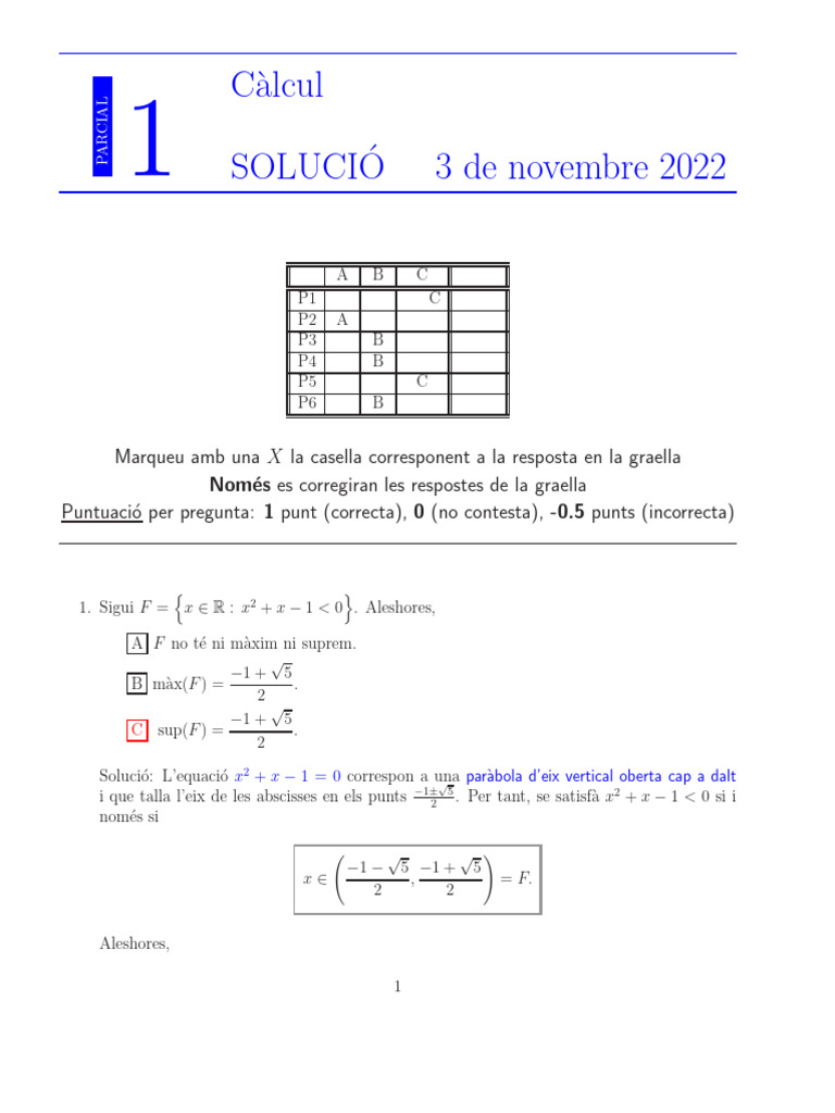 Parcial 1 solucion CALCULO EEBE | PDF
