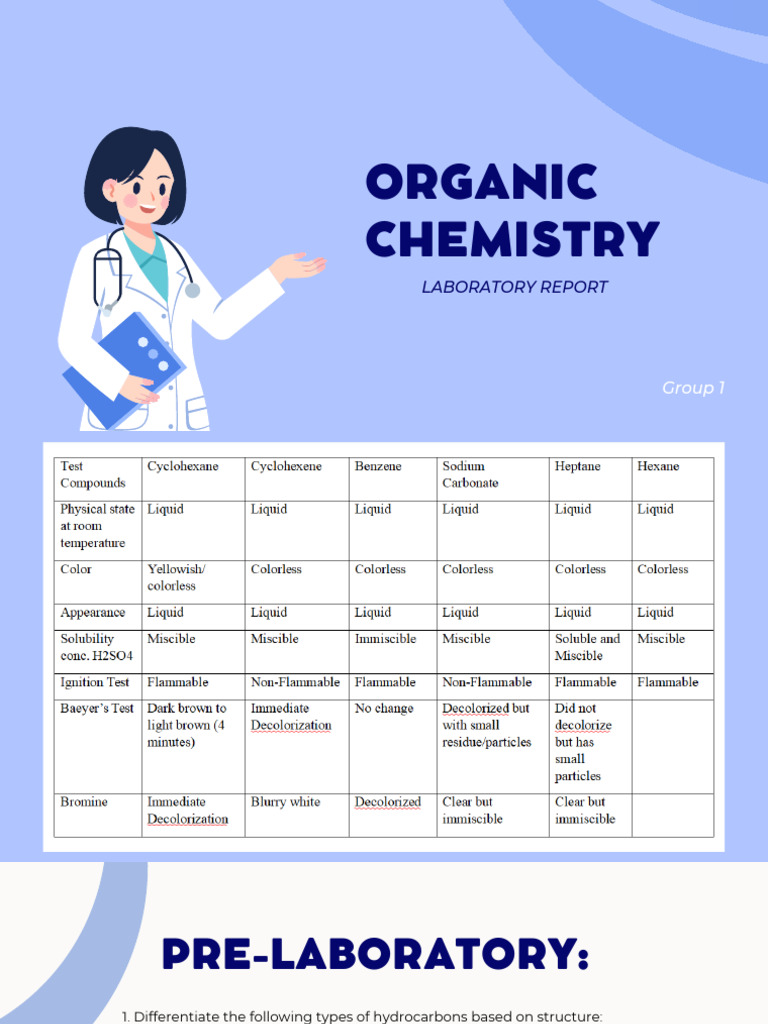 Org Chem Group 1 | PDF | Alkene | Aromaticity