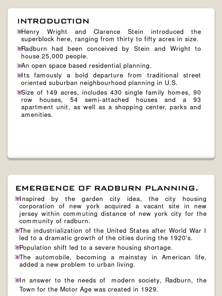 Radburn Layout | Download Free PDF | Planning | Road Transport