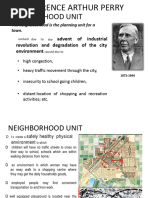 Clarence Perry's Neighborhood Unit Concept | PDF | Neighbourhood