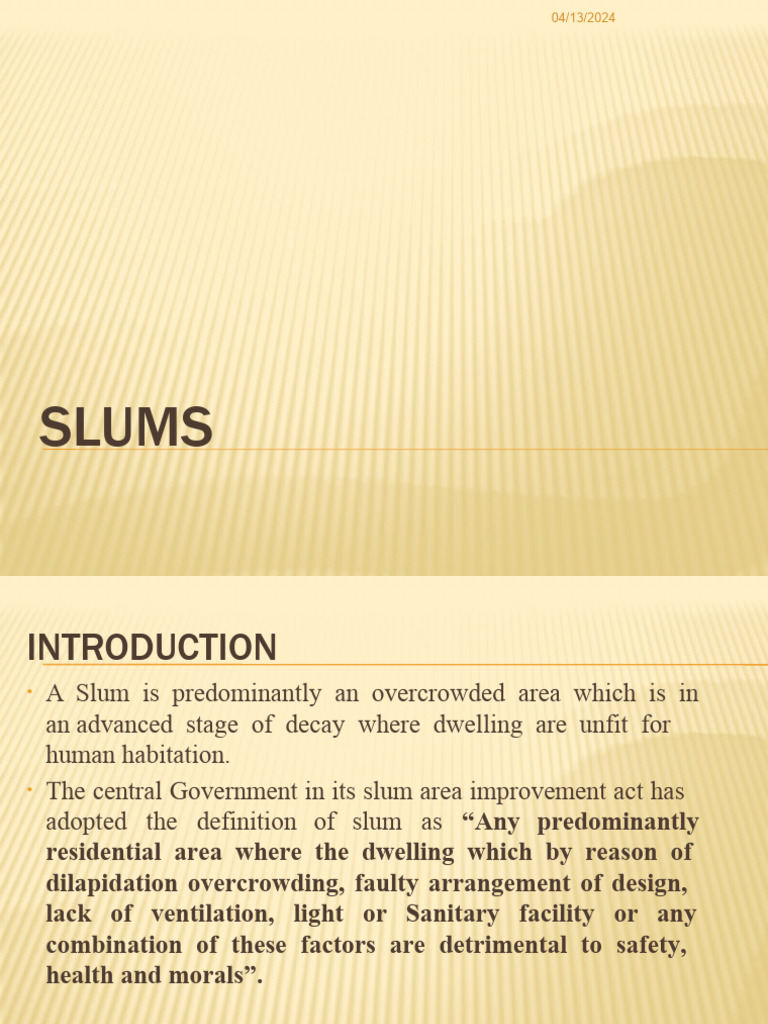 Slums | Download Free PDF | Slum