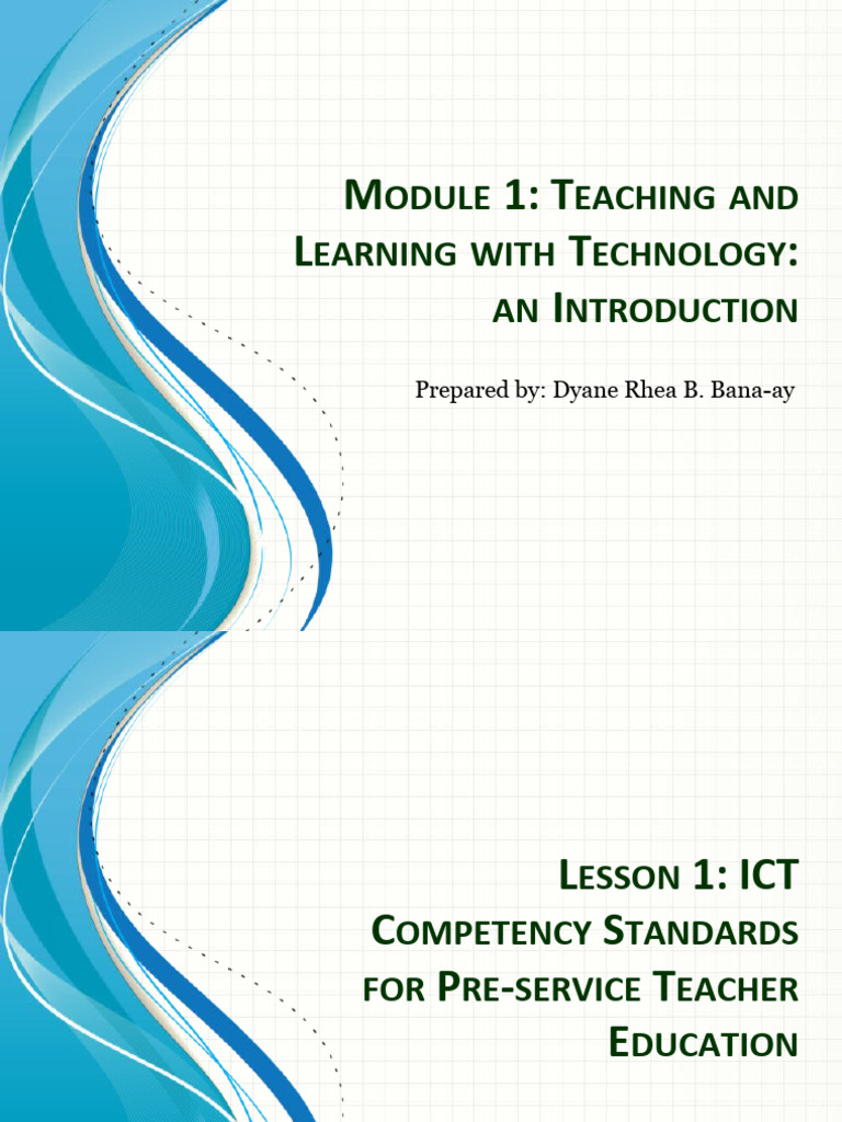 Lesson 1 ICT Competency Standards For Pre Service Teachers | PDF | Educational Technology | Teachers