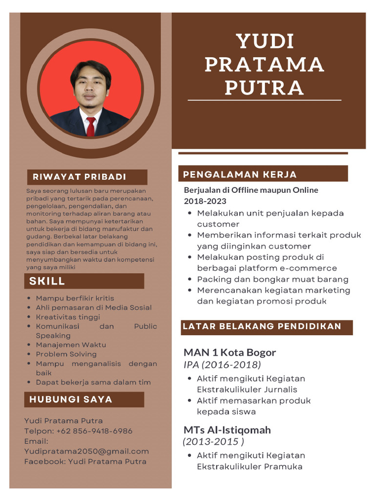 Cv Yudi Pratama Putra | PDF Cv Yudi Pratama Putra | PDF