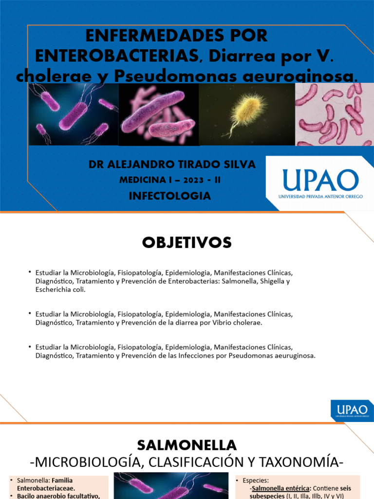 Enfermedades Por Enterobacterias Salmonella, Shigella, E. Coli y Diarrea Por Vibrio Cholerae ...