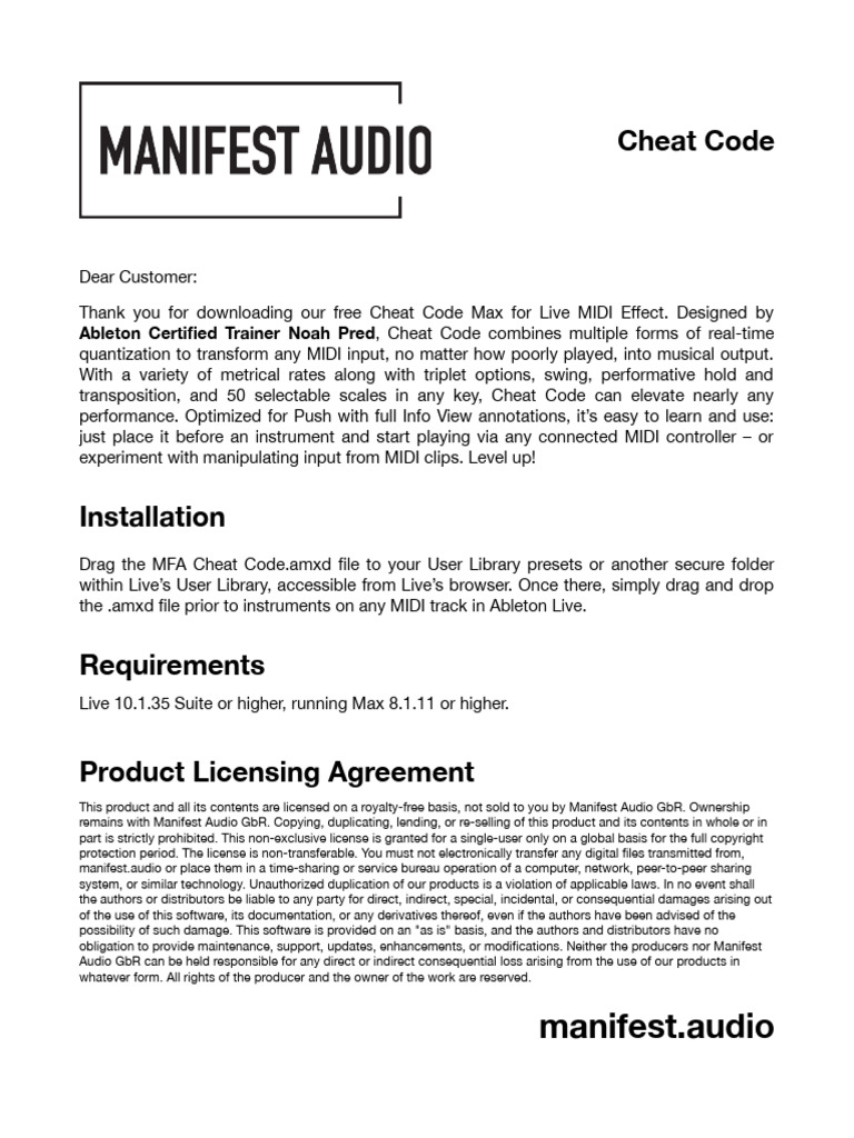 MFA Cheat Code License & Manual | PDF | Computer File | Cheating In ...