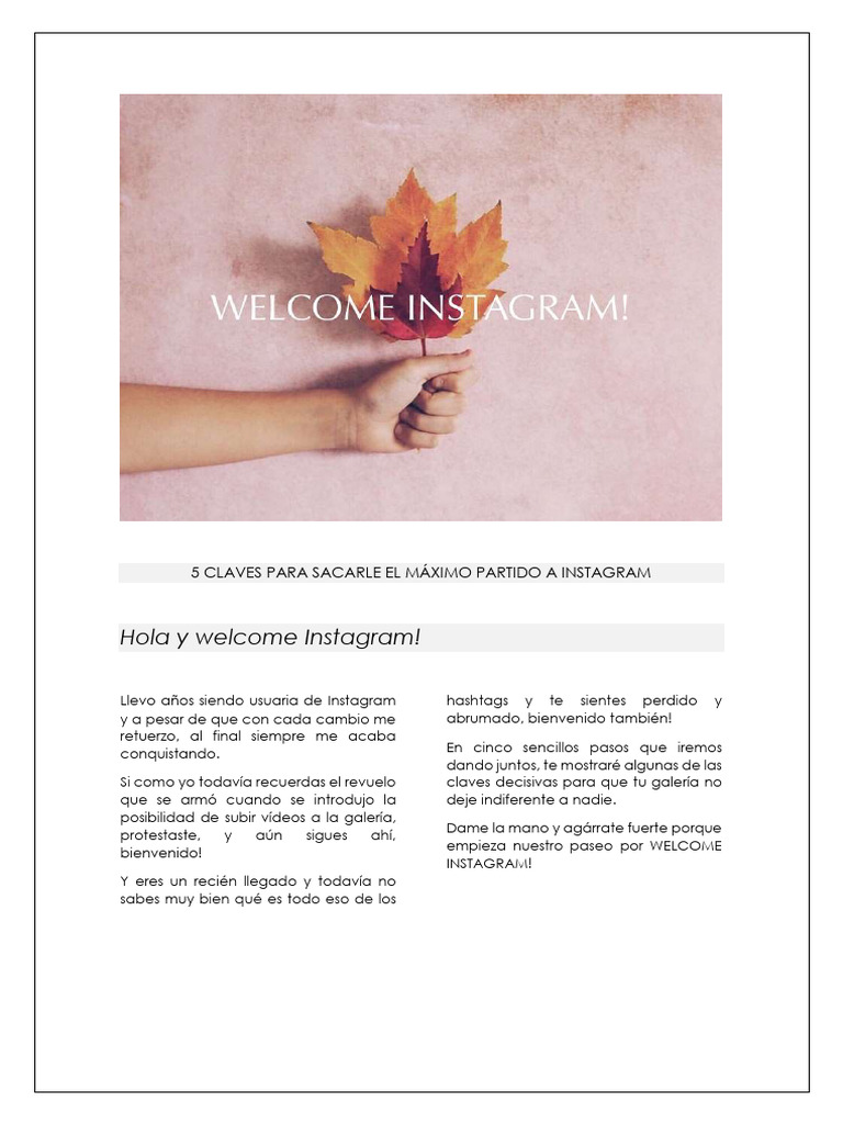 Welcome Instagram! | PDF | Hashtag