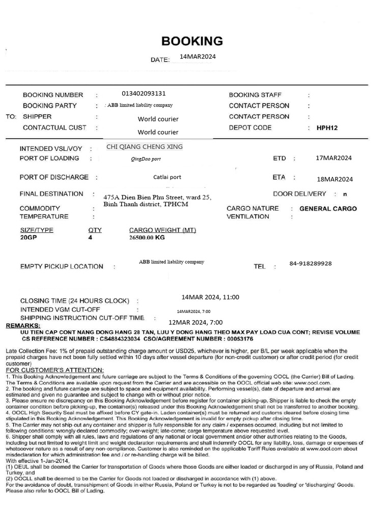 Form Booking - JPG | PDF