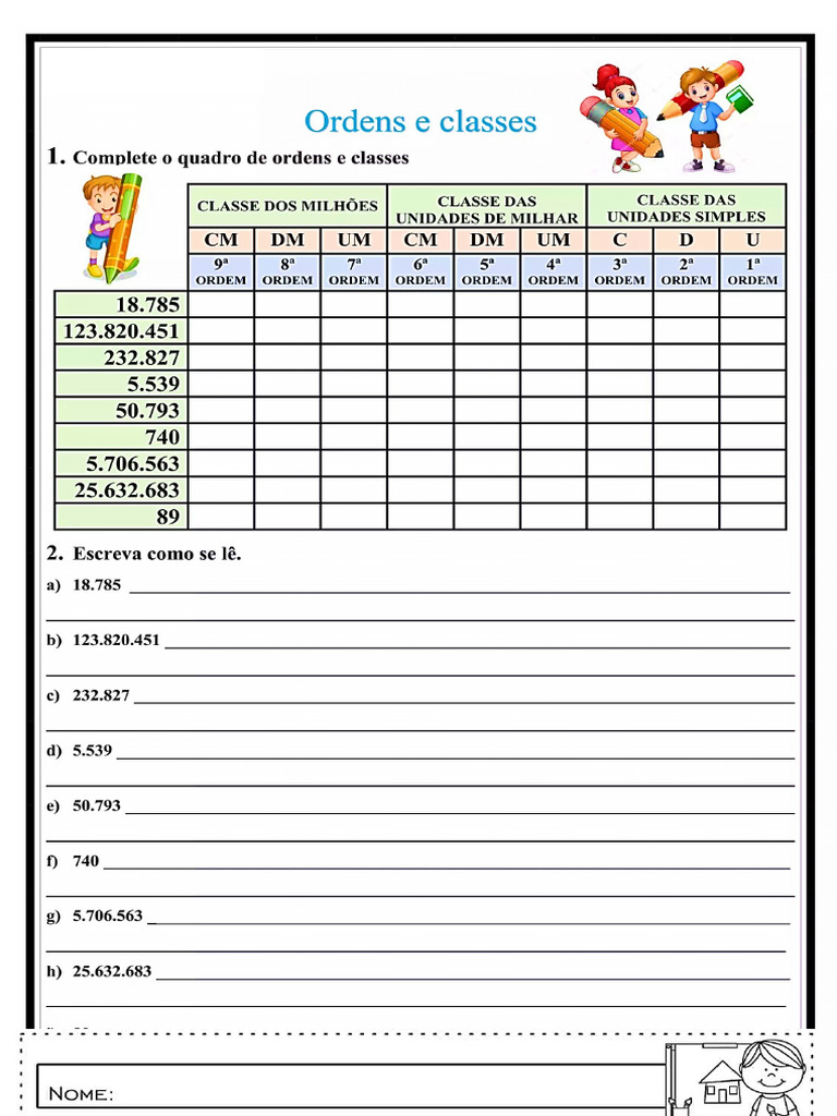 ordens e classes | PDF