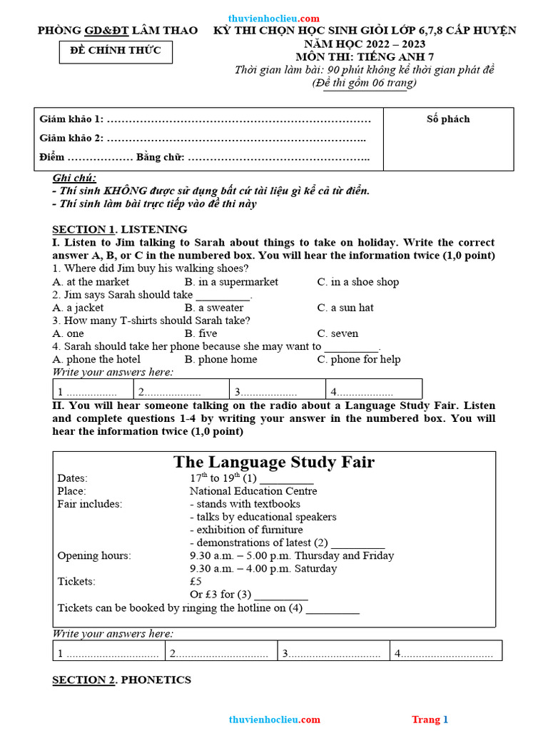 HSG Anh 7 Lâm Thao | PDF | Camping | Bamboo