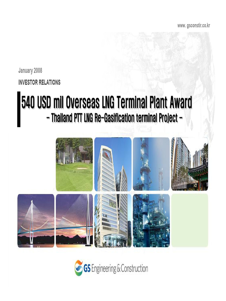 2008 Thailand LNG Terminal Project | PDF | Liquefied Natural Gas