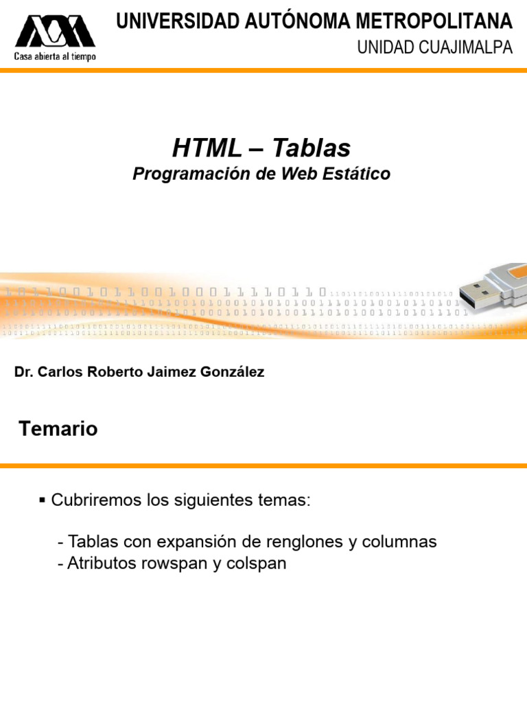 Presentación HTML-TABLAS | PDF
