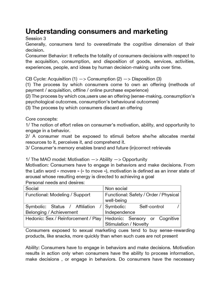 Understanding consumers and marketing | PDF | Perception | Focus Group