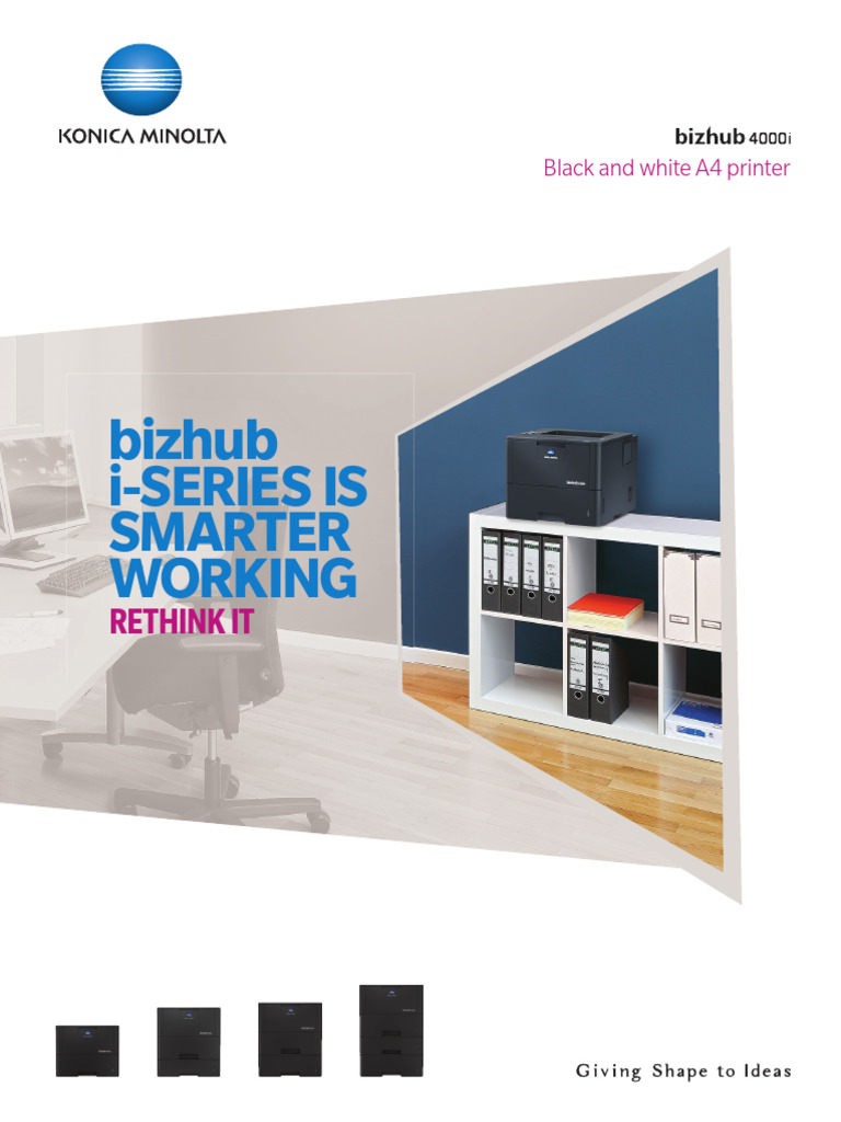 bizhub_4000i_Spec_Sheets | PDF | Printer (Computing) | Microsoft Windows