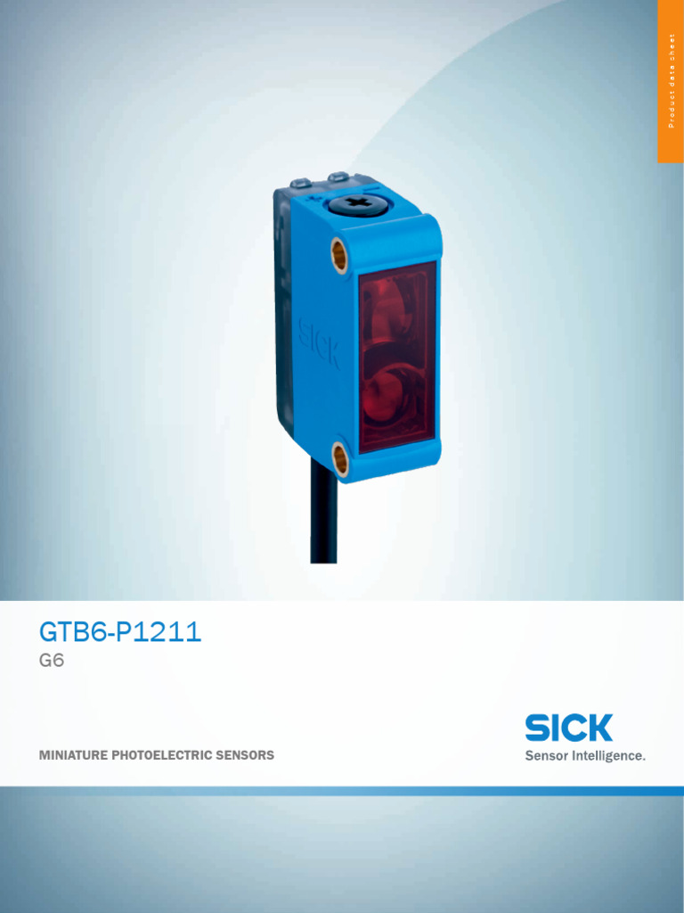 Datasheet GTB6-P1211 1052440 en | PDF | Photoelectric Effect | Electrical Connector
