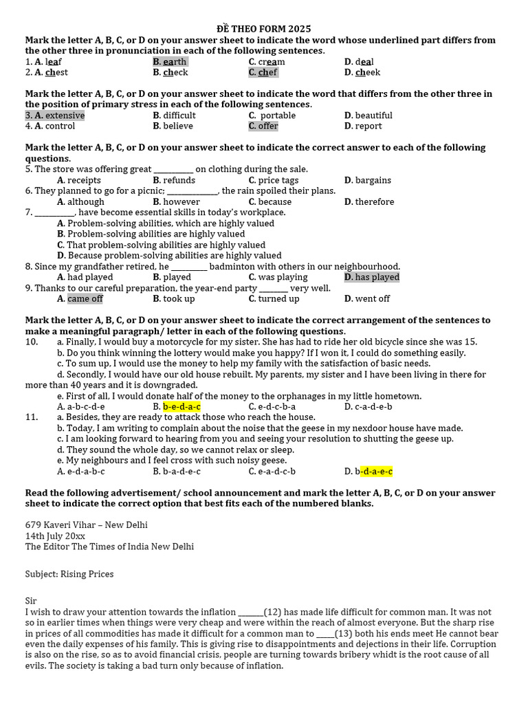 G25 ĐỀ THEO FORM 2025 - Mai Thư-CHỈNH | PDF | Train | Surveillance