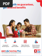 Sanchay Plus Brochure | PDF | Present Value | Insurance