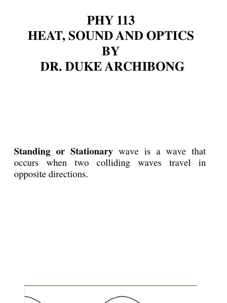 Standing Wave Propagation Of Waves In Closed And Open Pipes Beats And