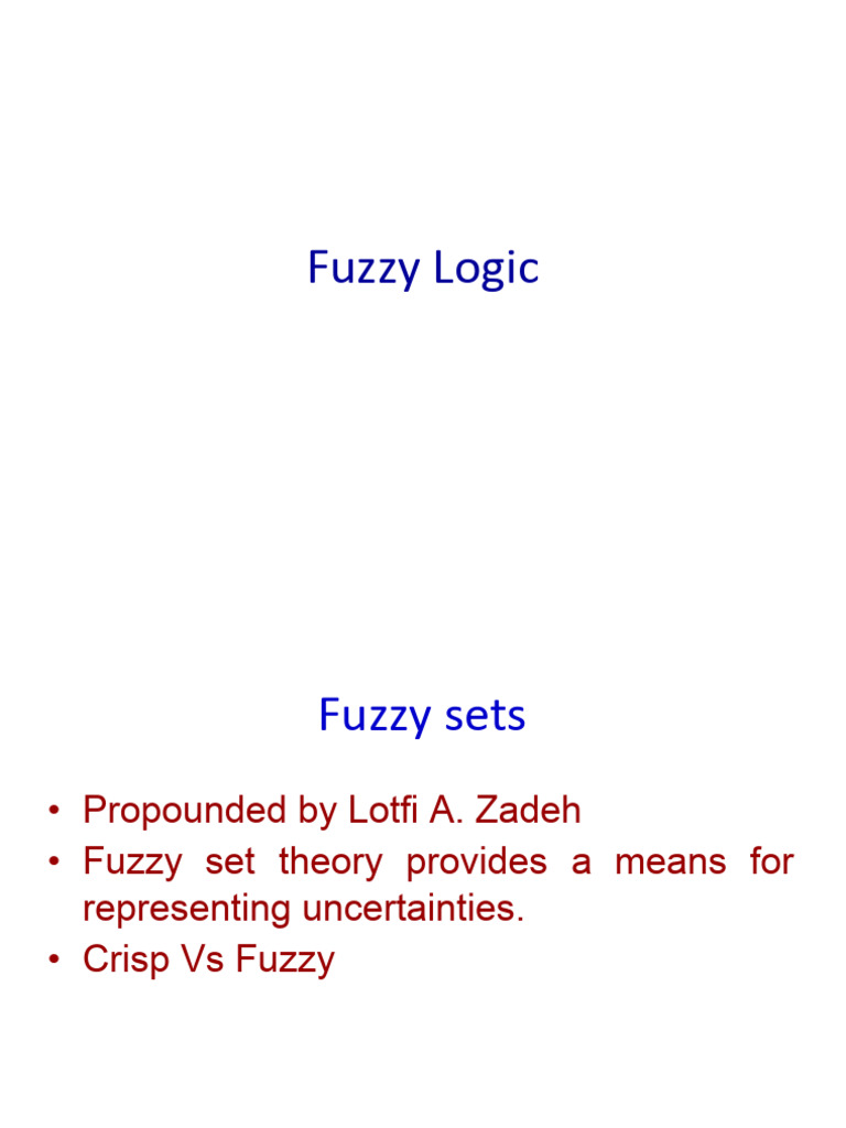Fuzzy Logic | PDF | Set (Mathematics) | Mathematical Concepts