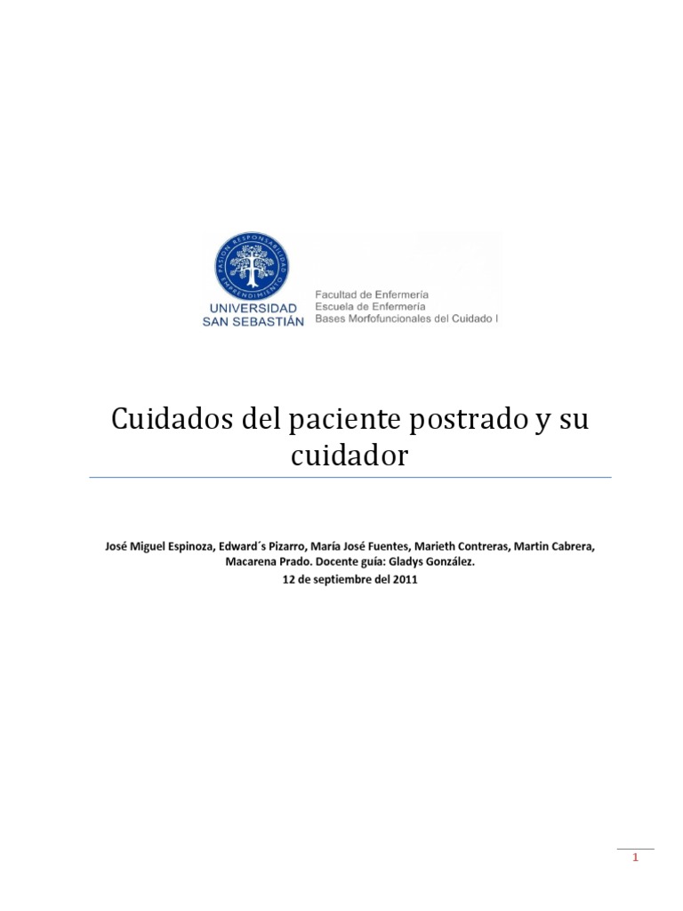 Informe Paciente Postrado y Cuidador LISTO! | PDF | Diabetes mellitus ...